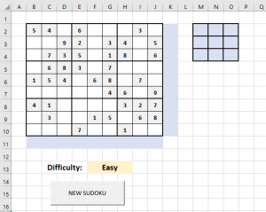 Sudoku in Excel - EjerciciosMesa
