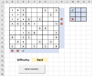 Sudoku in Excel - EjerciciosMesa